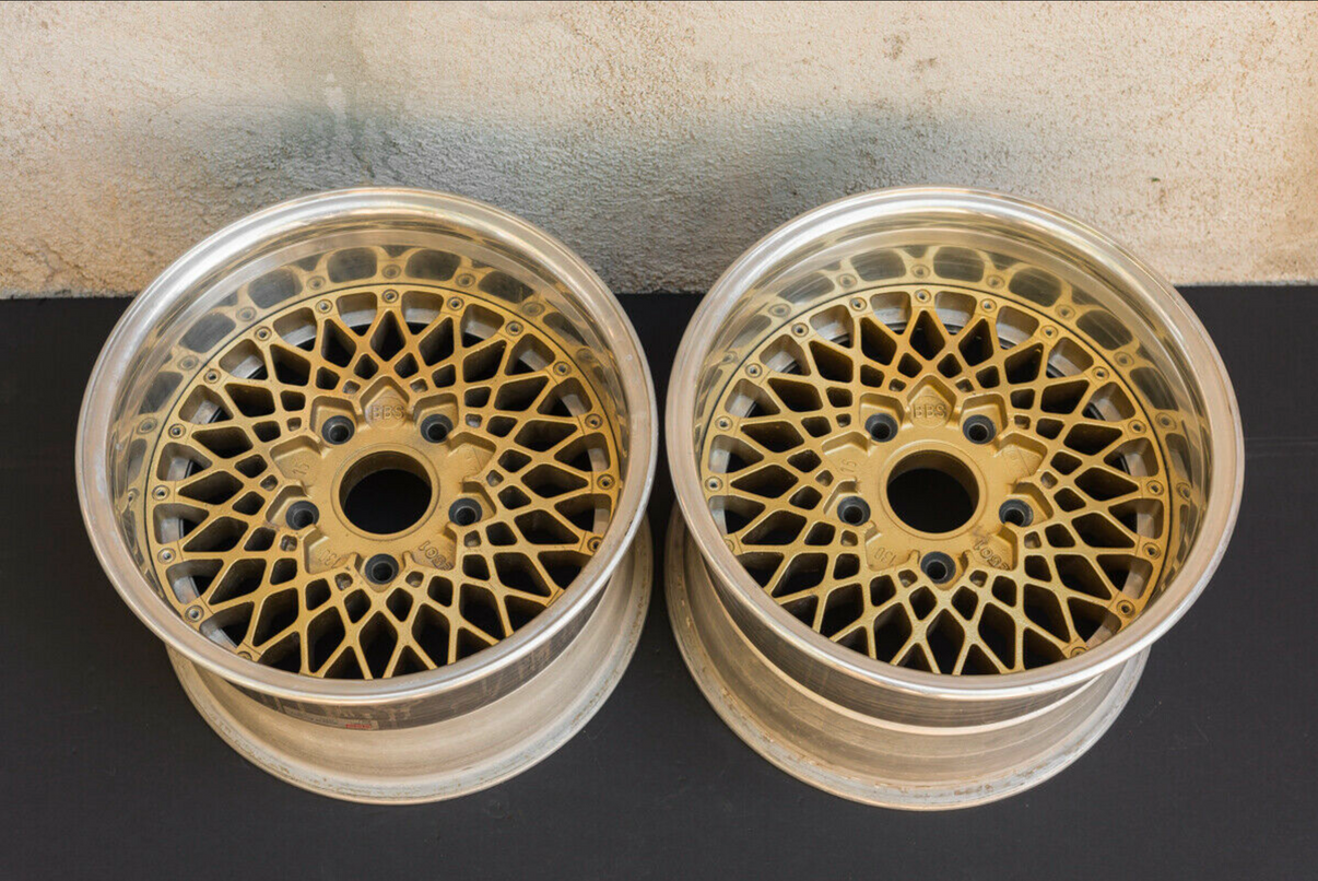 BBS Motorsport E50 15" x 10" PAIR Porsche 5x130 - Beautiful Magnesium ...