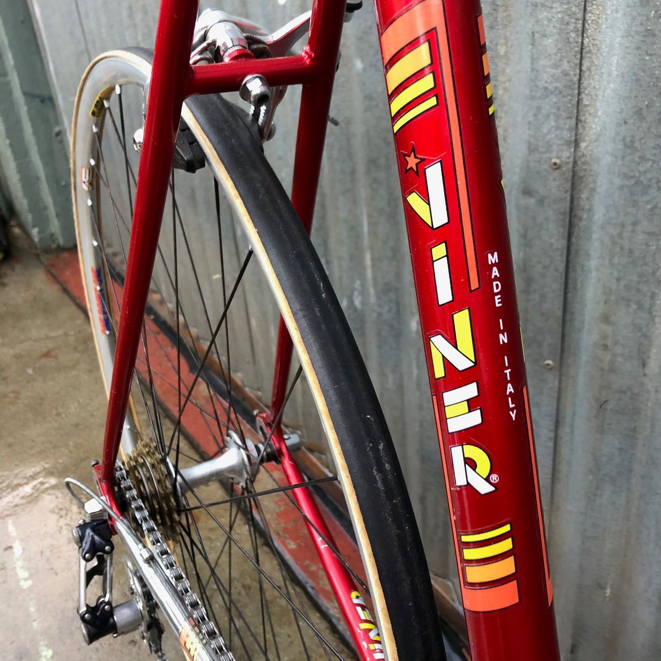 Vintage Italian Viner Race Bike with Pantographed Campagnolo Super Rec ...